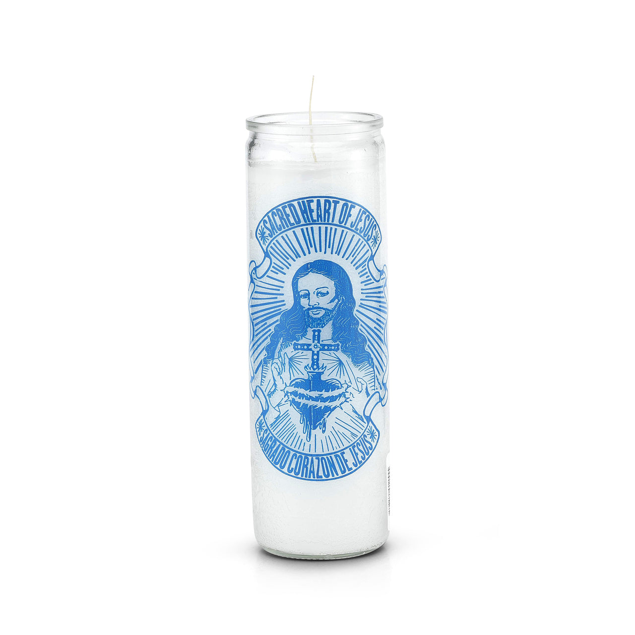 7 Day Sacred Heart of Jesus Saint Candle (White) – La Belle Deesse Botanica